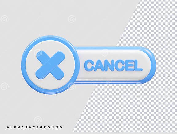 Cancel Icon Vector Illustration Element 3d Rendering Transparent Eps ...