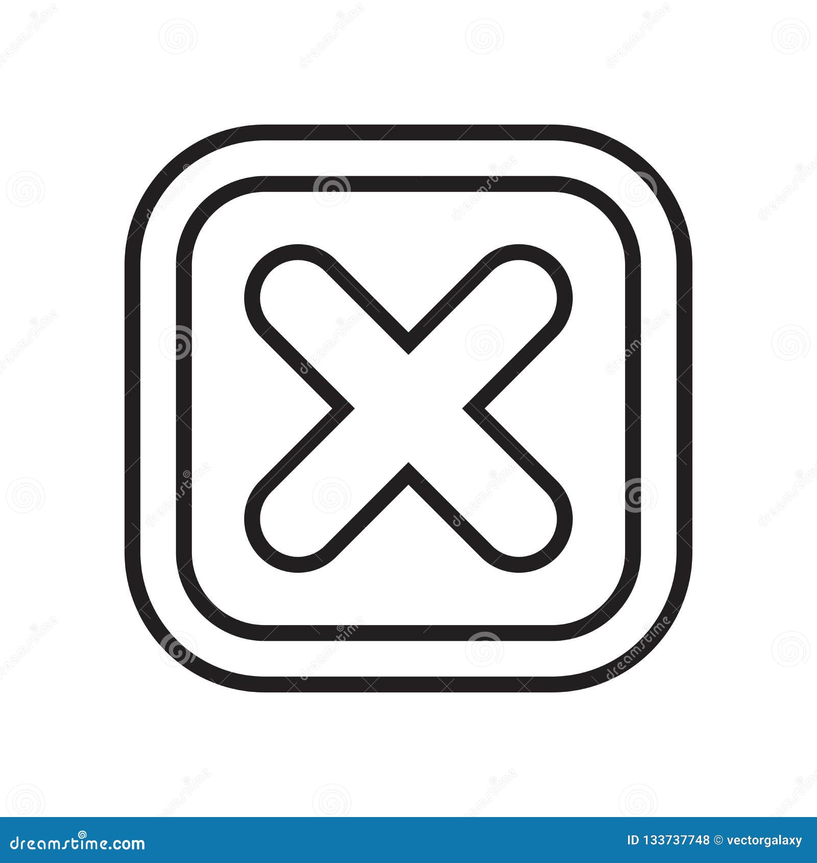 Cancel Icon Vector Sign and Symbol Isolated on White Background Stock ...