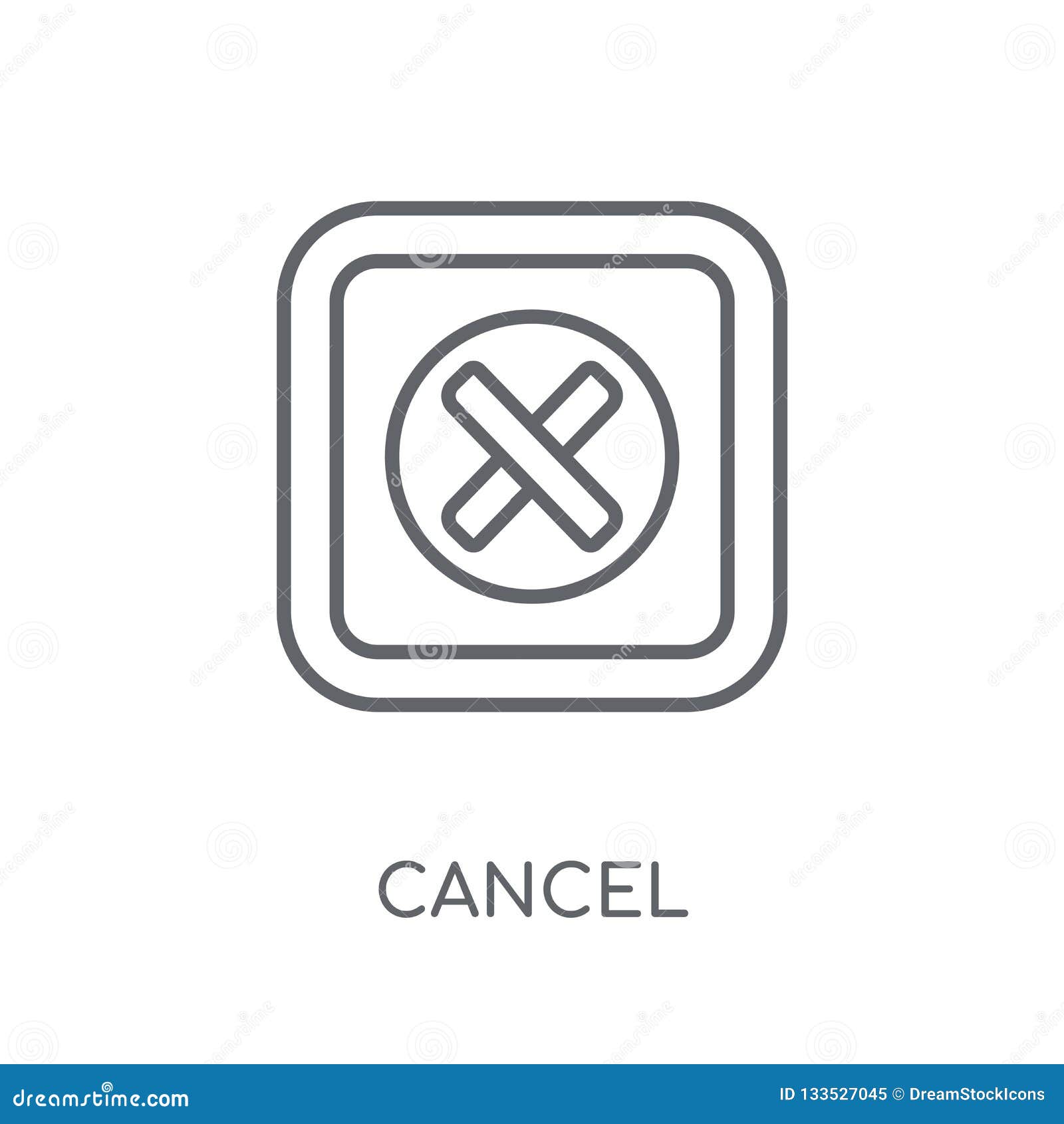 Cancel Navigation Icon Vector Illustration | CartoonDealer.com #7140276
