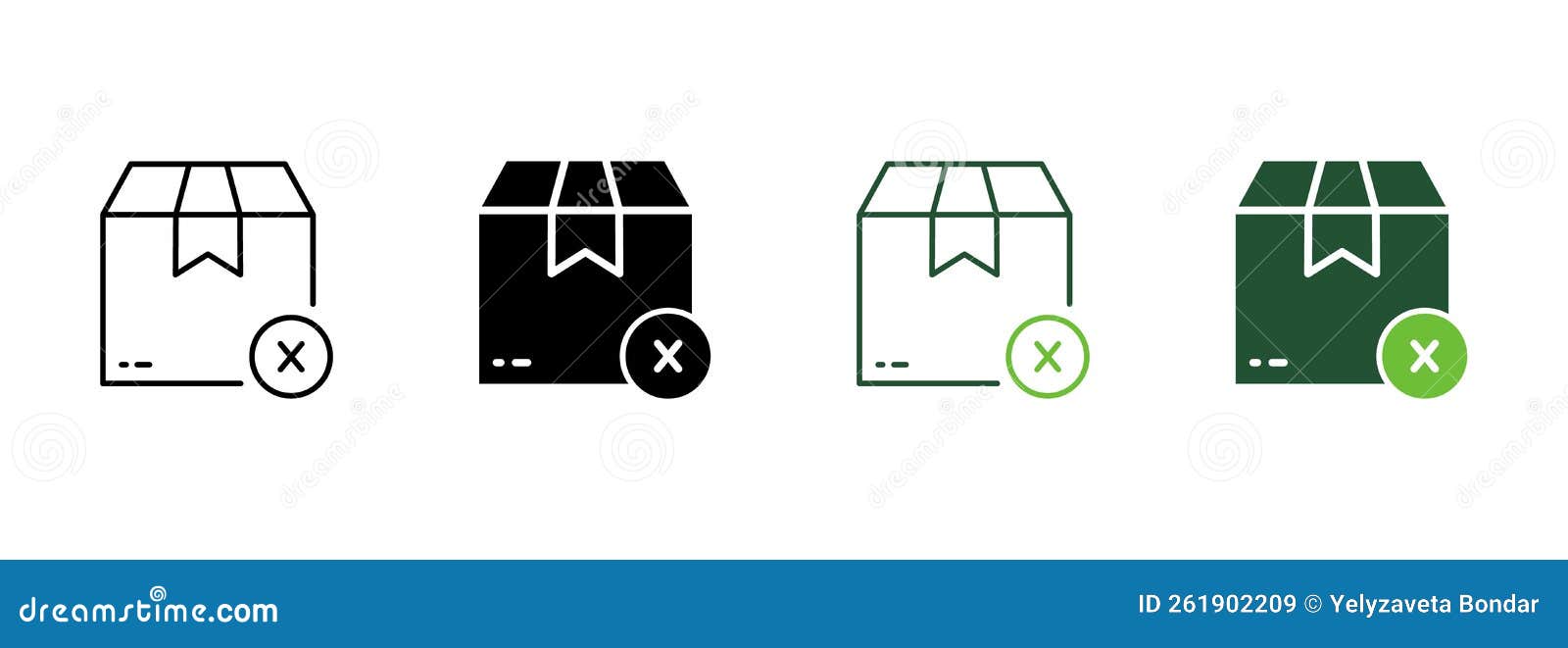 Cancel Parcel Box Order Silhouette And Line Icon Set. Delete Wrong ... Cancel Parcel Box Order Silhouette And Line Icon Set. Delete Wrong ...