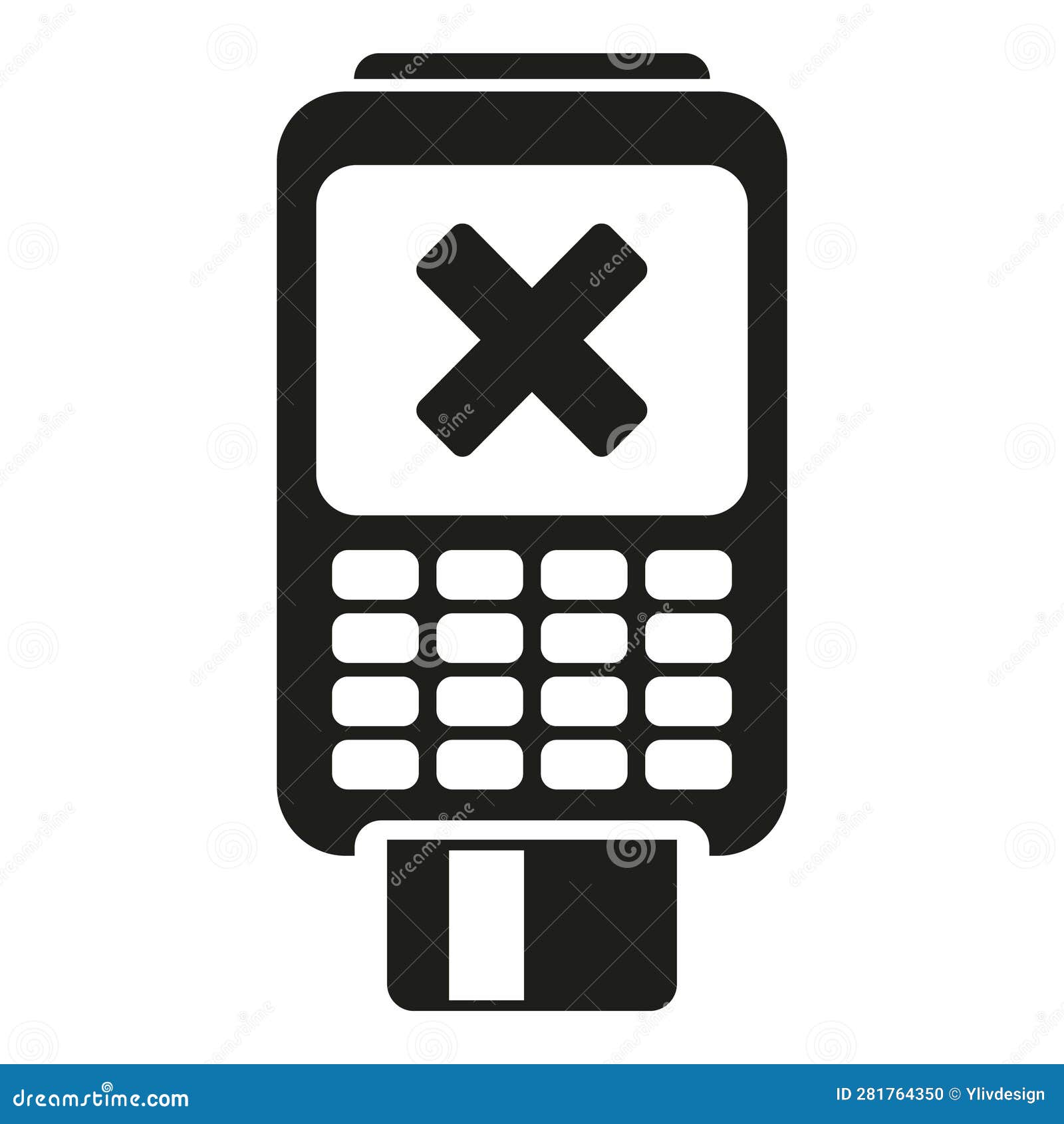 Cancel Pos Terminal Icon Simple Vector. Card Error Stock Vector ...