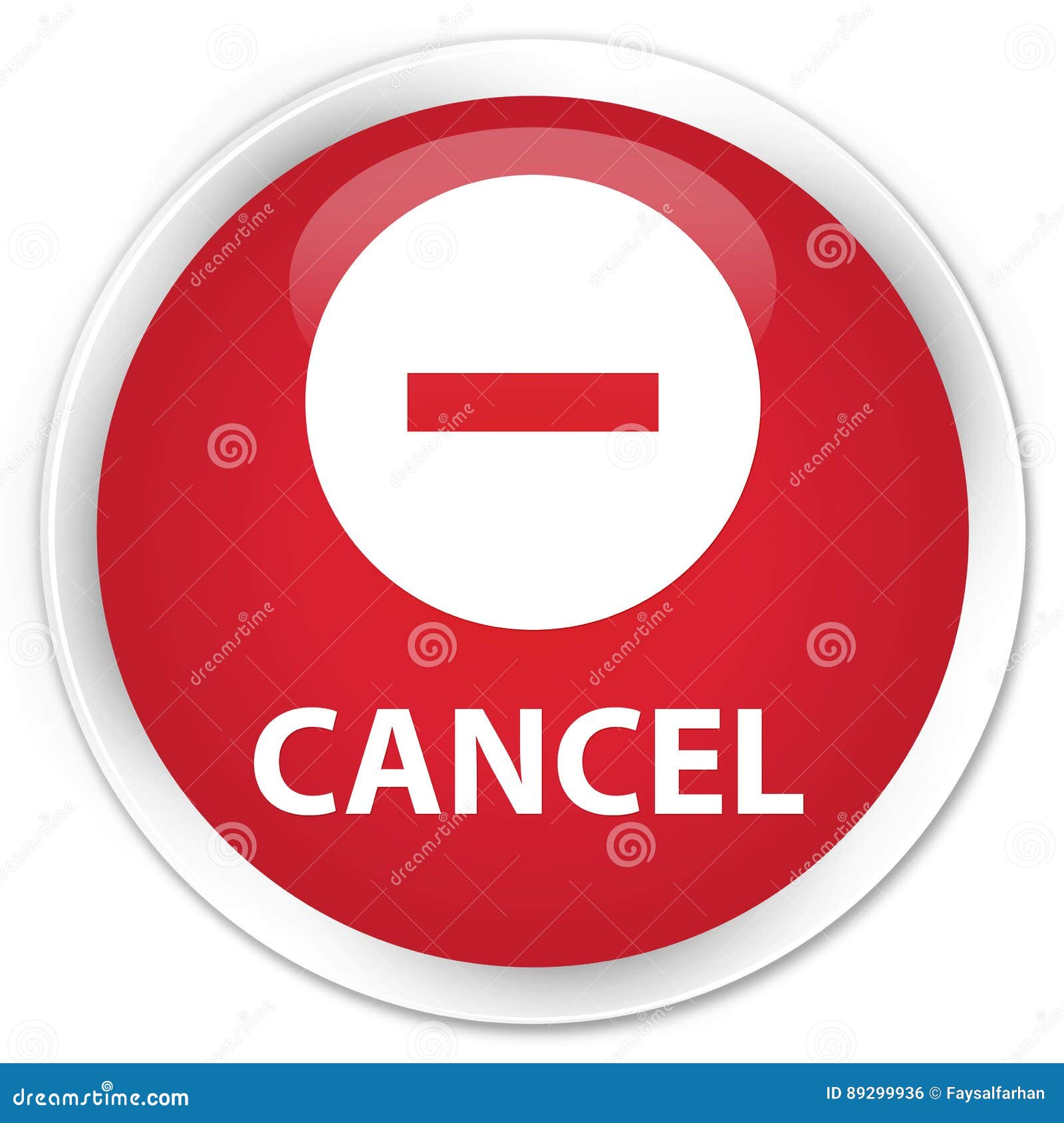 Cancel Premium Red Round Button Stock Illustration - Illustration of ...