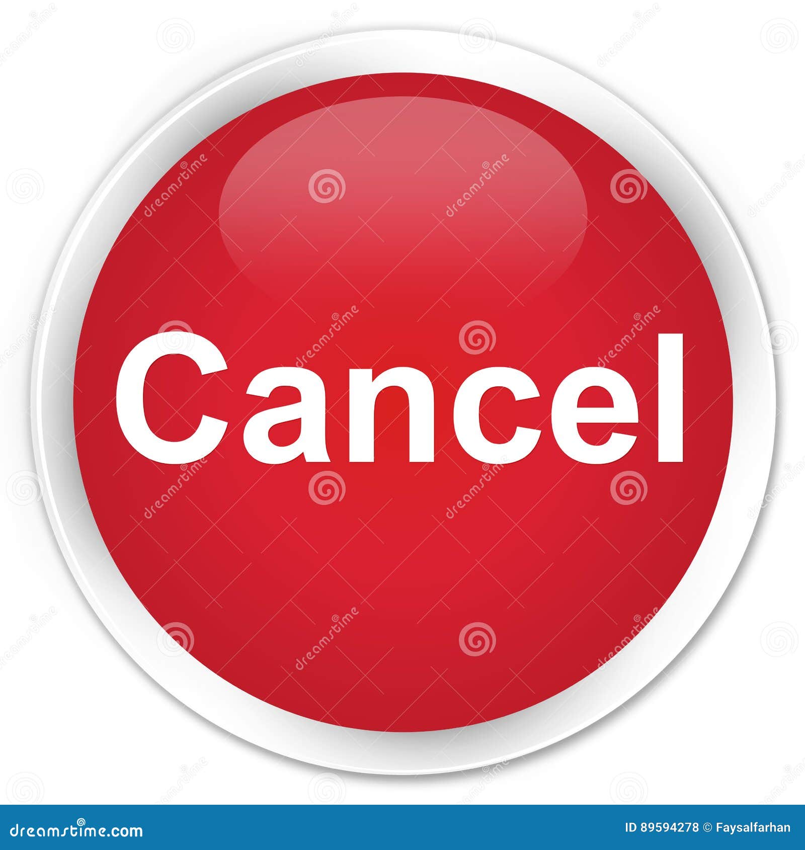 Cancel Premium Red Round Button Stock Illustration - Illustration of ...