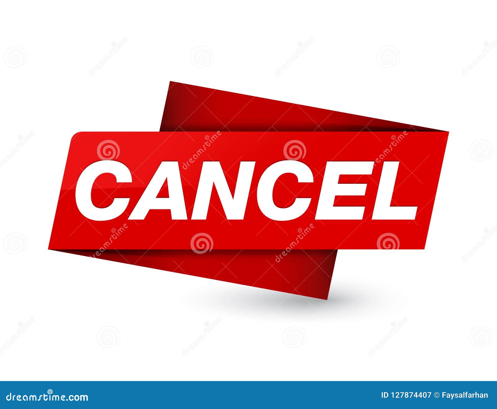 Cancel Premium Red Tag Sign Stock Illustration - Illustration of abort ...