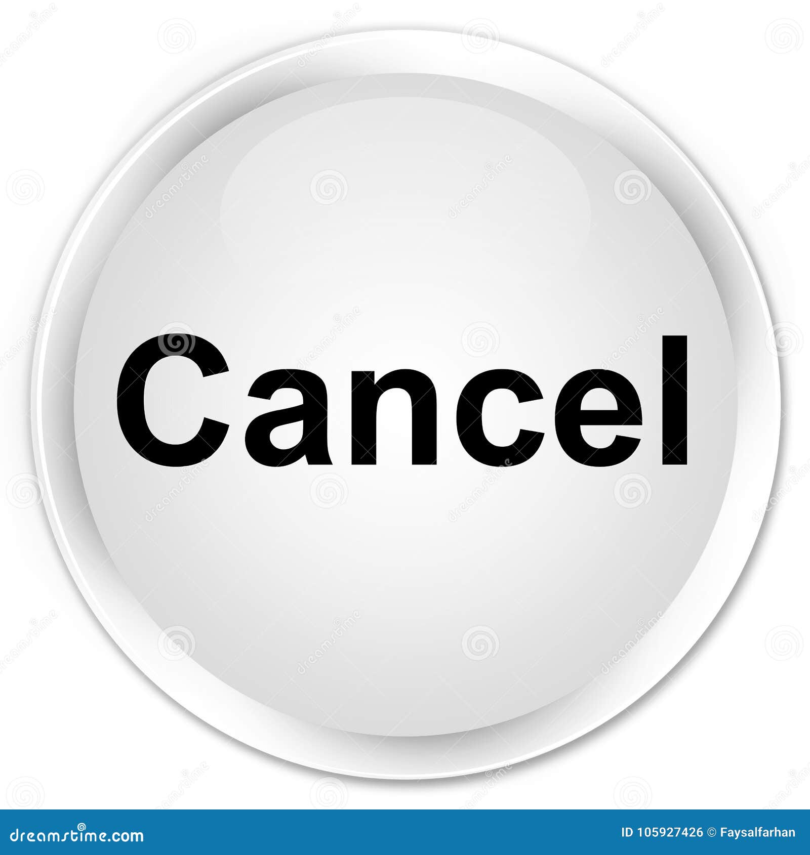 Cancel Premium White Round Button Stock Illustration - Illustration of ...