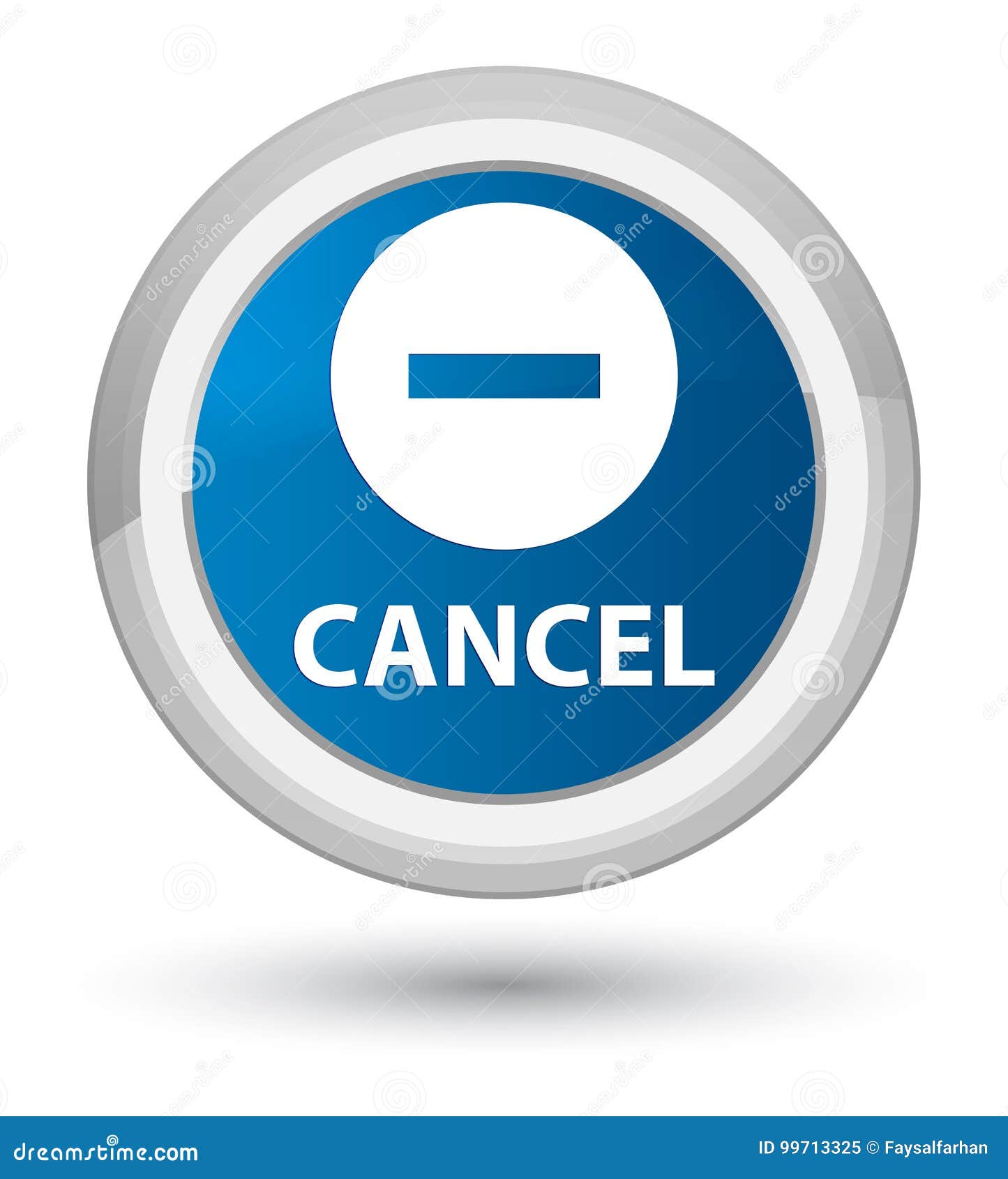 Cancel Prime Blue Round Button Stock Illustration - Illustration of ...