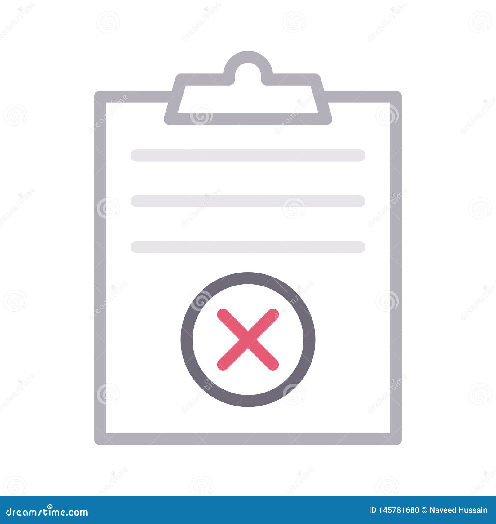 Cancel Project Thin Color Line Vector Icon Stock Vector - Illustration ...