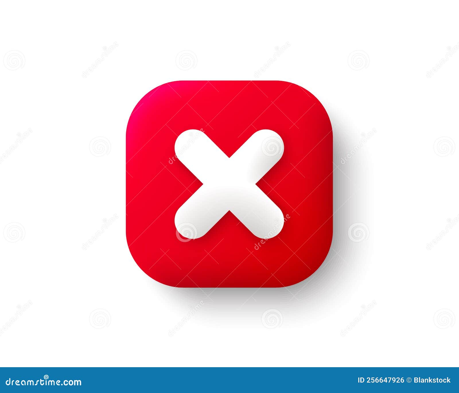 Cancel Red 3d Icon. Delete Sign, Close Symbol, Wrong and Reject Button ...
