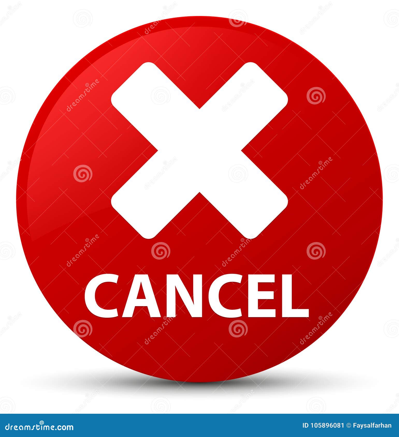 Cancel red round button stock illustration. Illustration of icon ...
