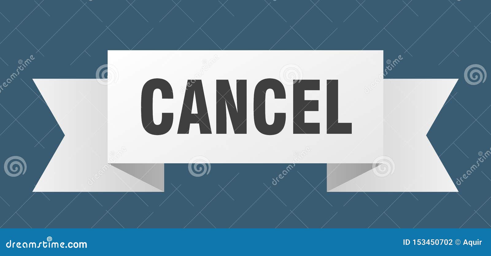 Cancel ribbon. stock vector. Illustration of flyer, banner - 153450702