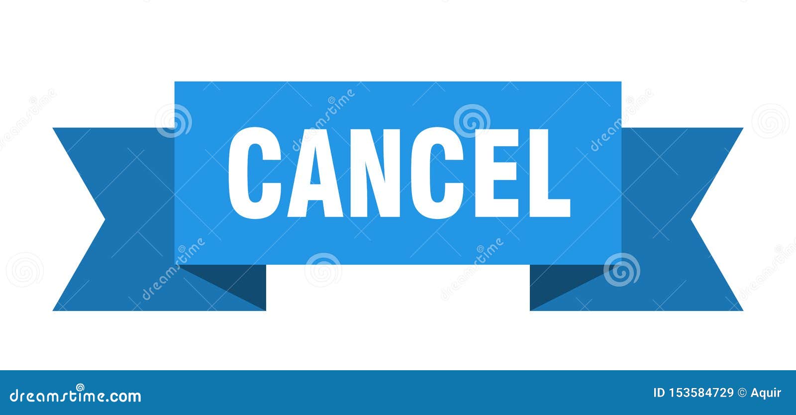 Cancel ribbon. stock vector. Illustration of sticker - 153584729