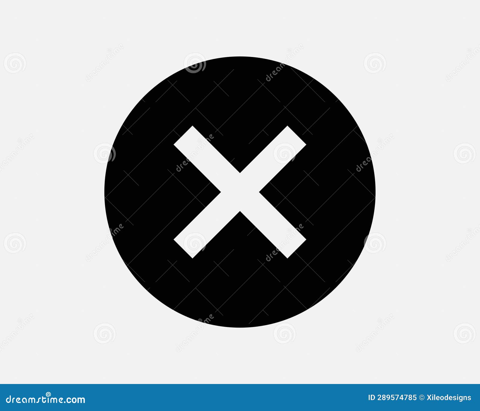 Delete X-Cross Rounded Icon. Vector Style Is Flat Iconic Symbol Inside ...