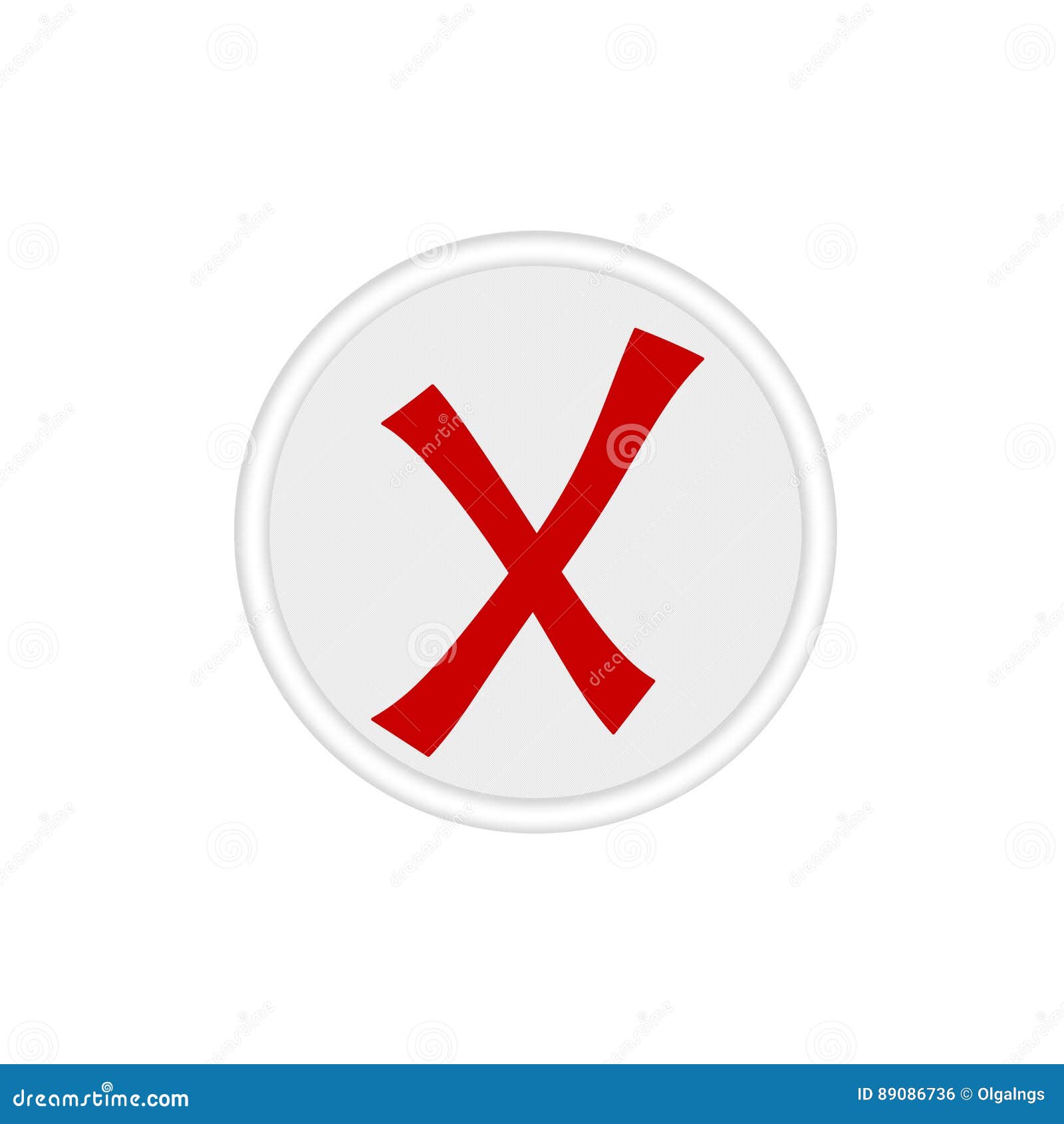 Cancel sign stock illustration. Illustration of design - 89086736