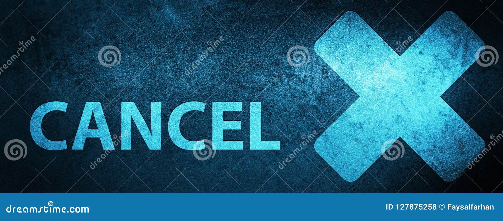 Cancel Special Blue Banner Background Stock Illustration - Illustration ...