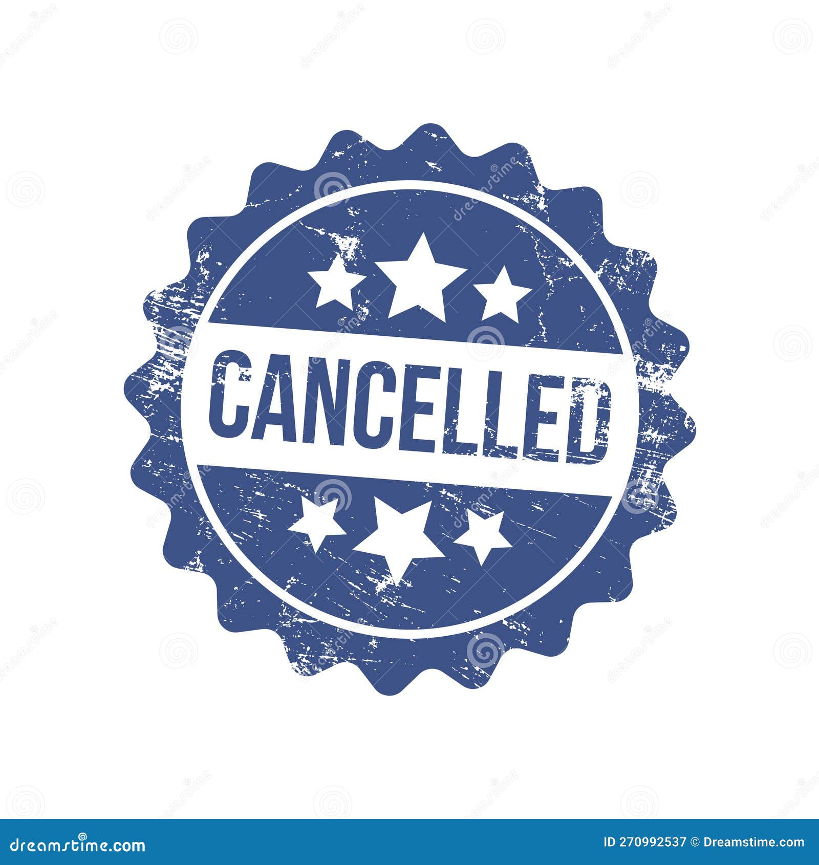 CANCEL Stamp Template Solid Color with Grunge Effect Stock Vector ...