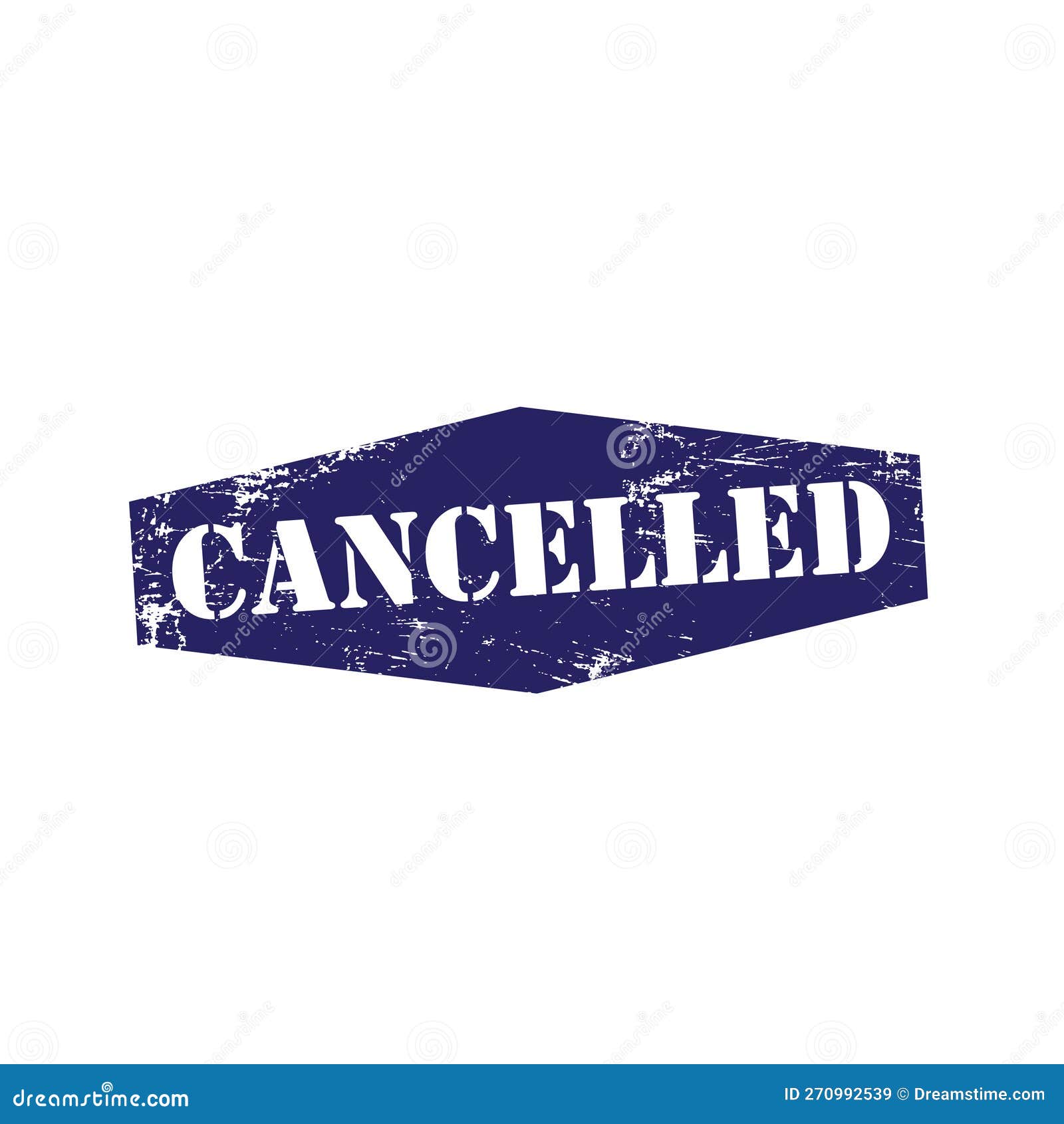 CANCEL Stamp Template Solid Color with Grunge Effect Stock Vector ...