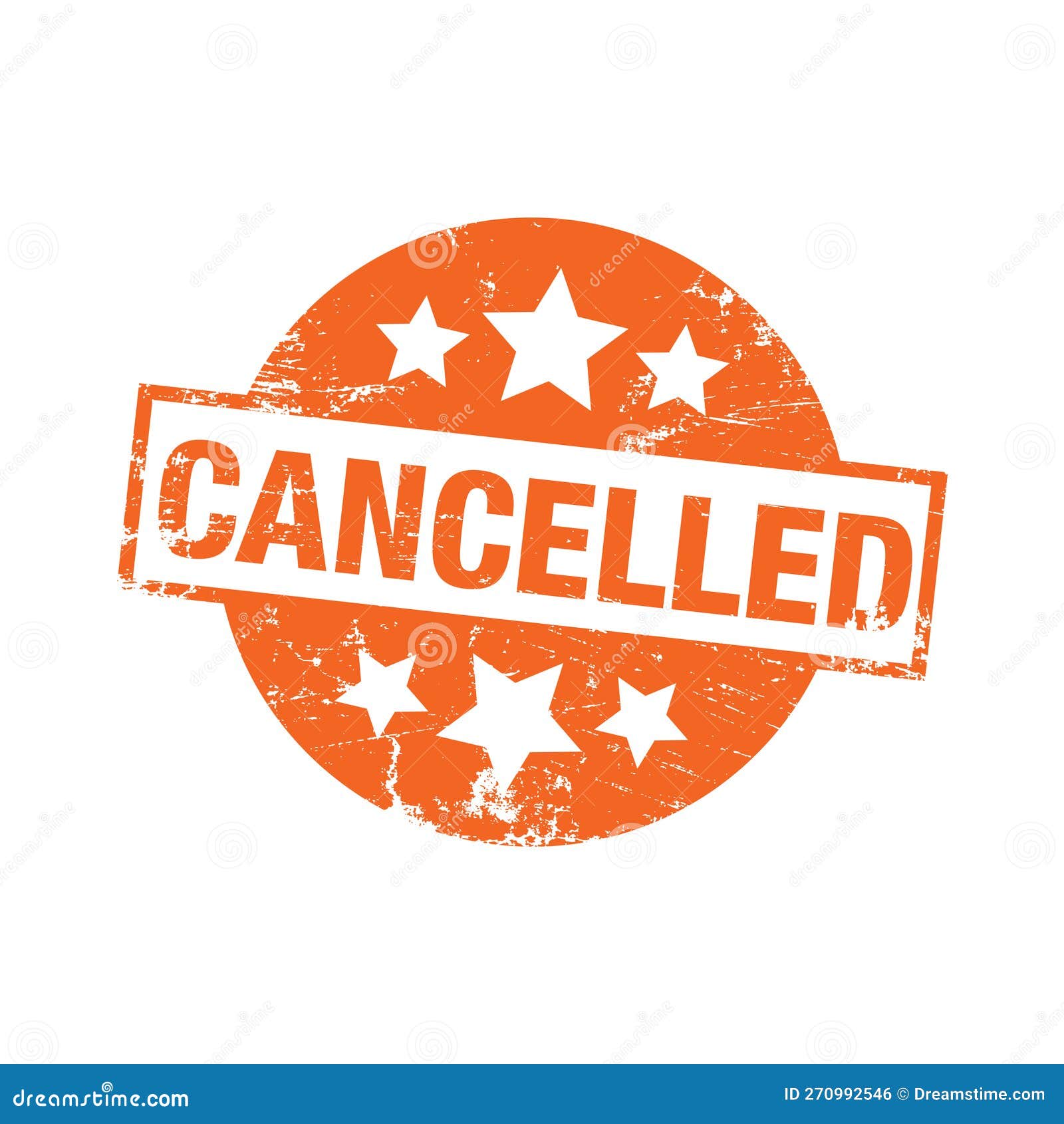 CANCEL Stamp Template Solid Color with Grunge Effect Stock Vector ...