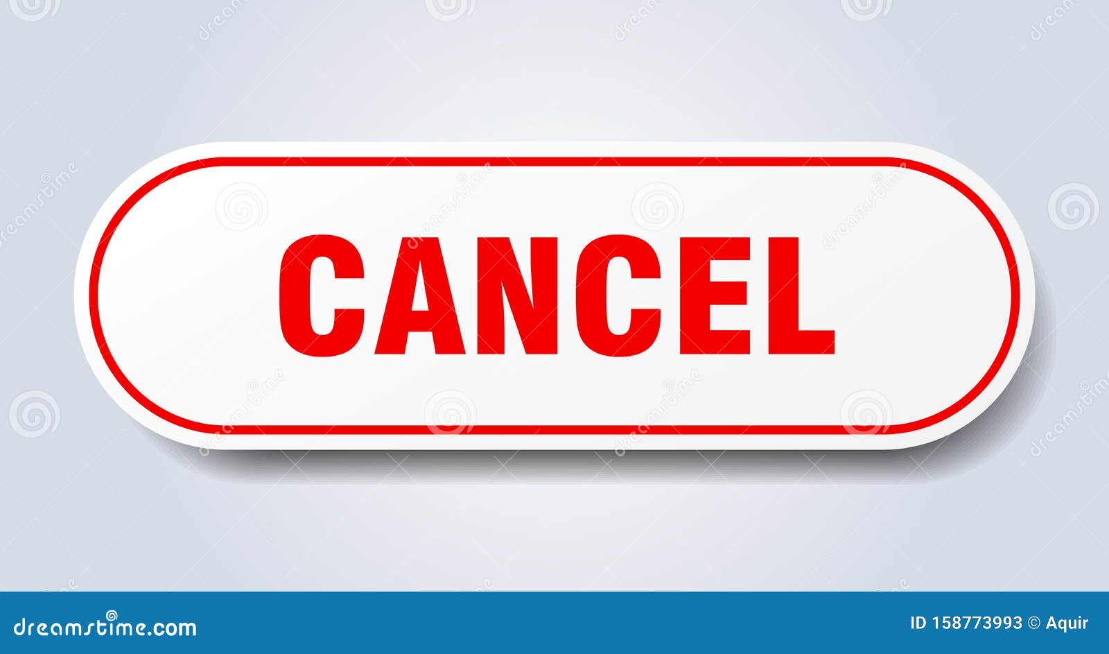 Cancel sticker. stock vector. Illustration of banner - 158773993