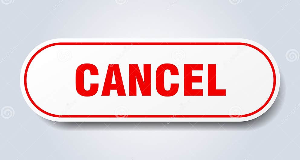 Cancel sticker. stock vector. Illustration of banner - 158773993