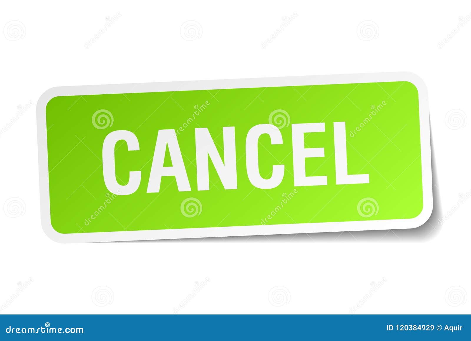 Cancel sticker stock vector. Illustration of white, banner - 120384929