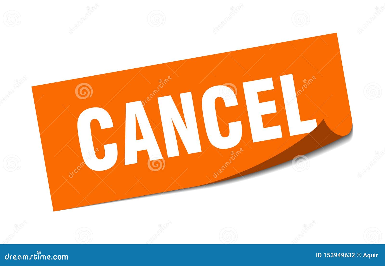 Cancel sticker. stock vector. Illustration of sticker - 153949632