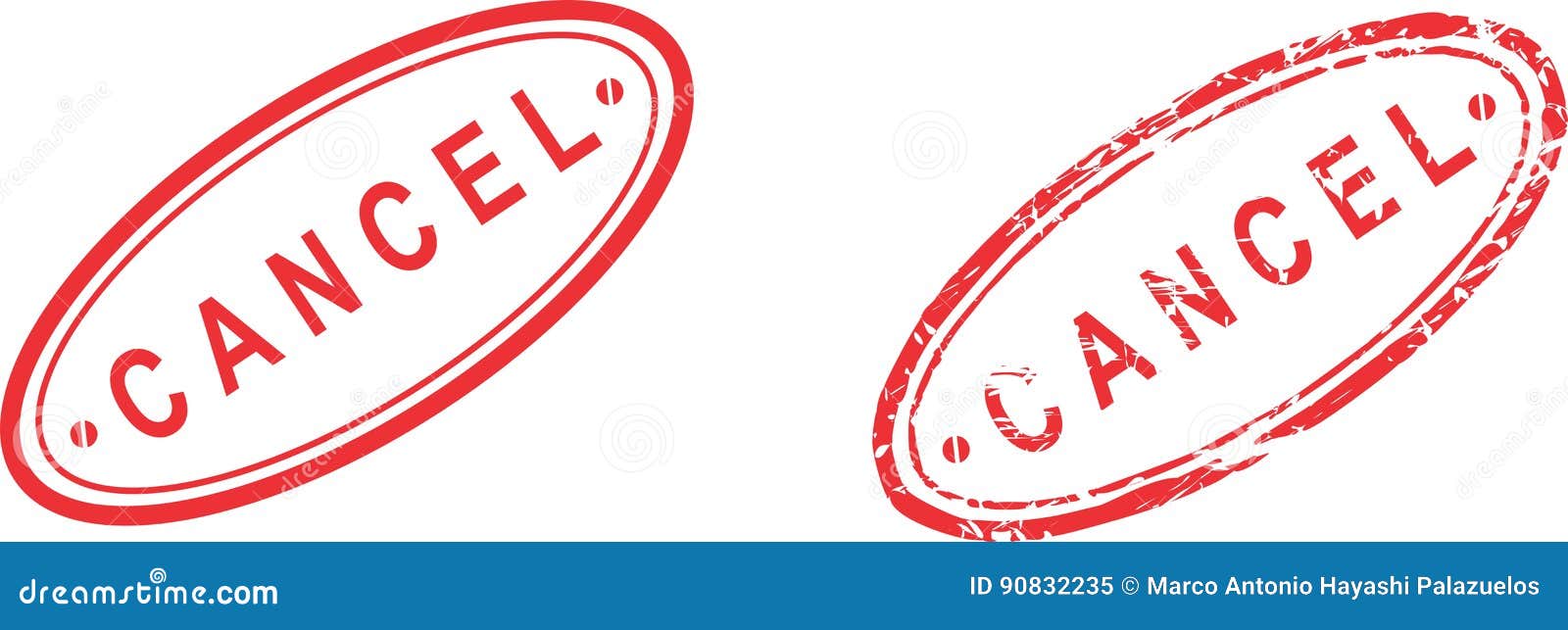 Cancel sticker stamp set stock vector. Illustration of white - 90832235