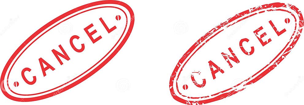 Cancel sticker stamp set stock vector. Illustration of white - 90832235
