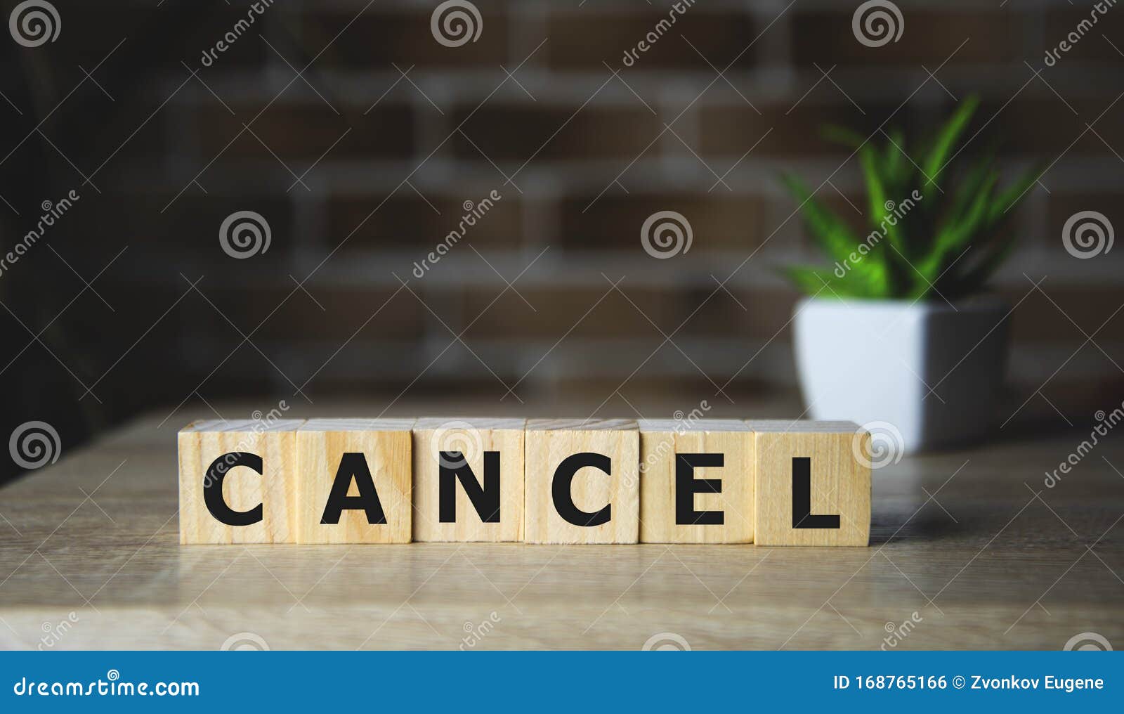 CANCEL Word Made with Building Blocks, Business Concept. Stock Photo ...