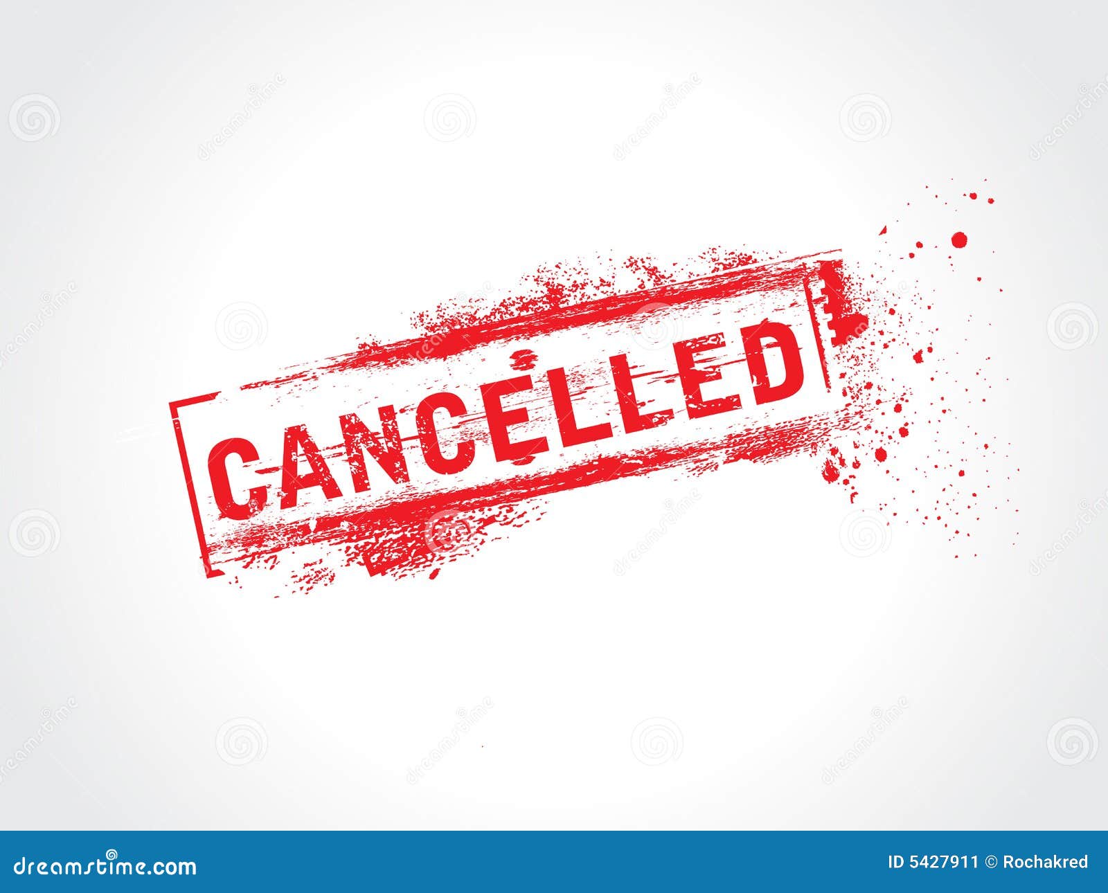 Cancelado ilustração do vetor. Ilustração de cuidado, sujo - 5427911