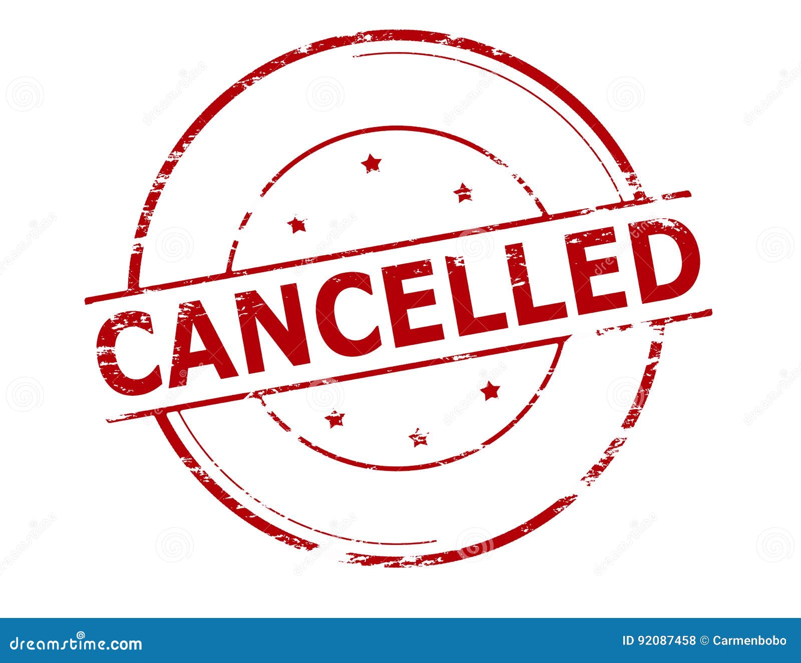 Cancelado stock de ilustración. Ilustración de redondo - 92087458