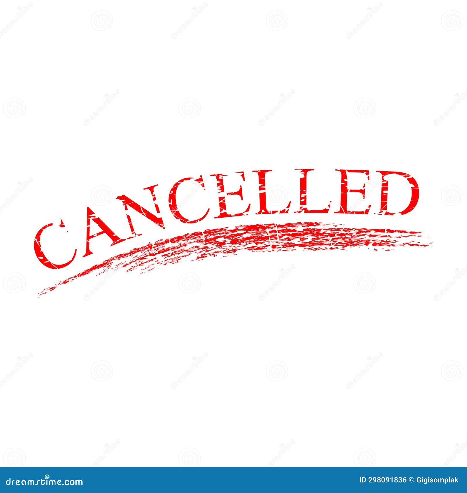 Cancelado O Cancelado El Efecto De La Estampilla De Goma Del Vector ...