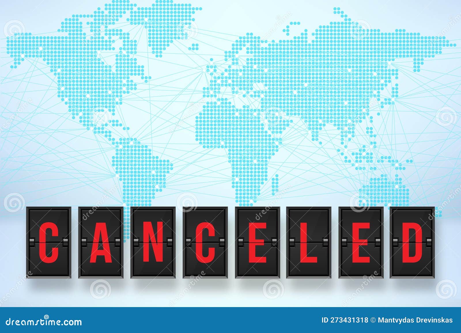 Canceled Flight Background With A World Map Stock Photography | CartoonDealer.com #273431318
