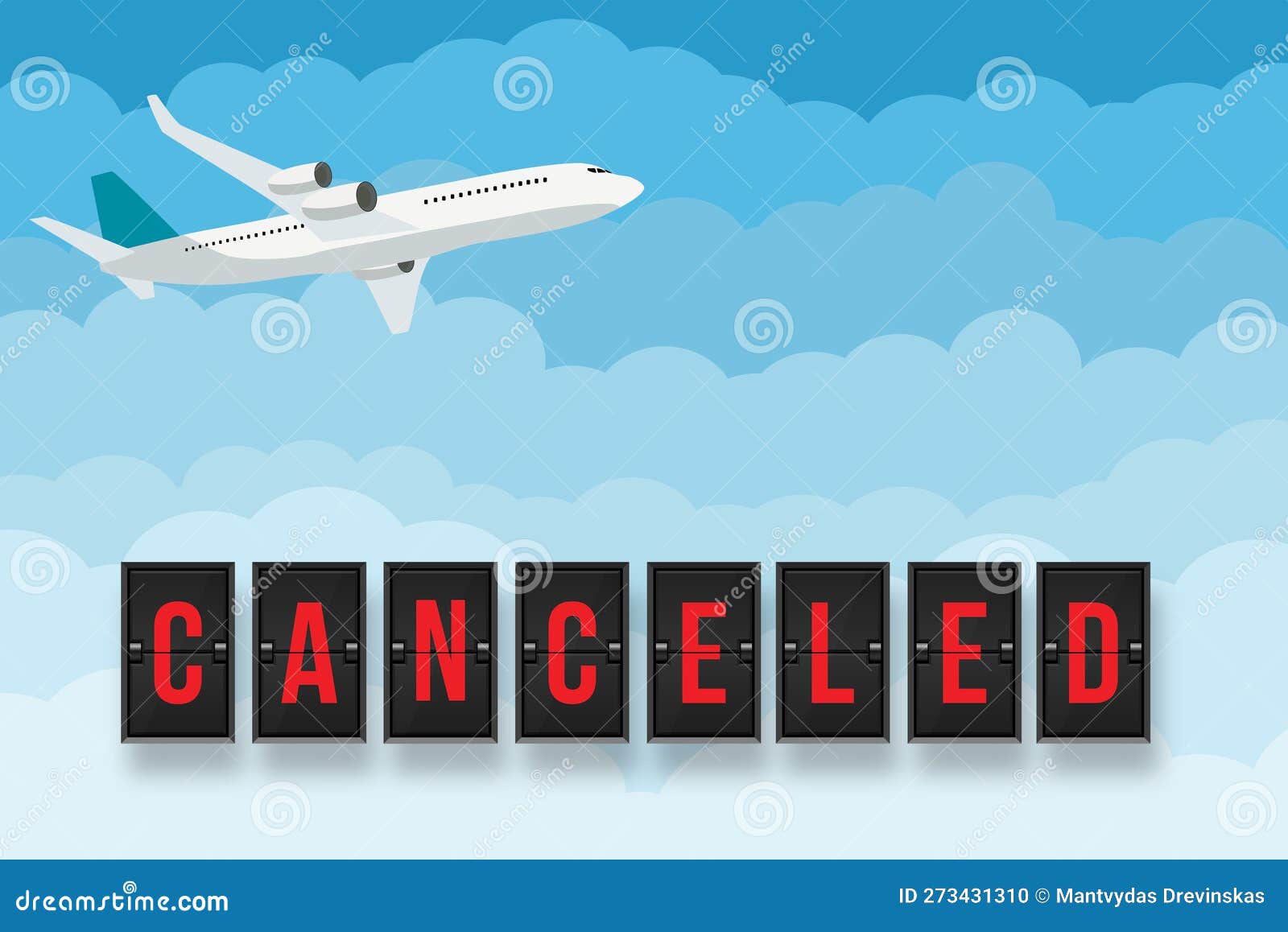 Canceled Flight Background With A World Map Stock Photography ...