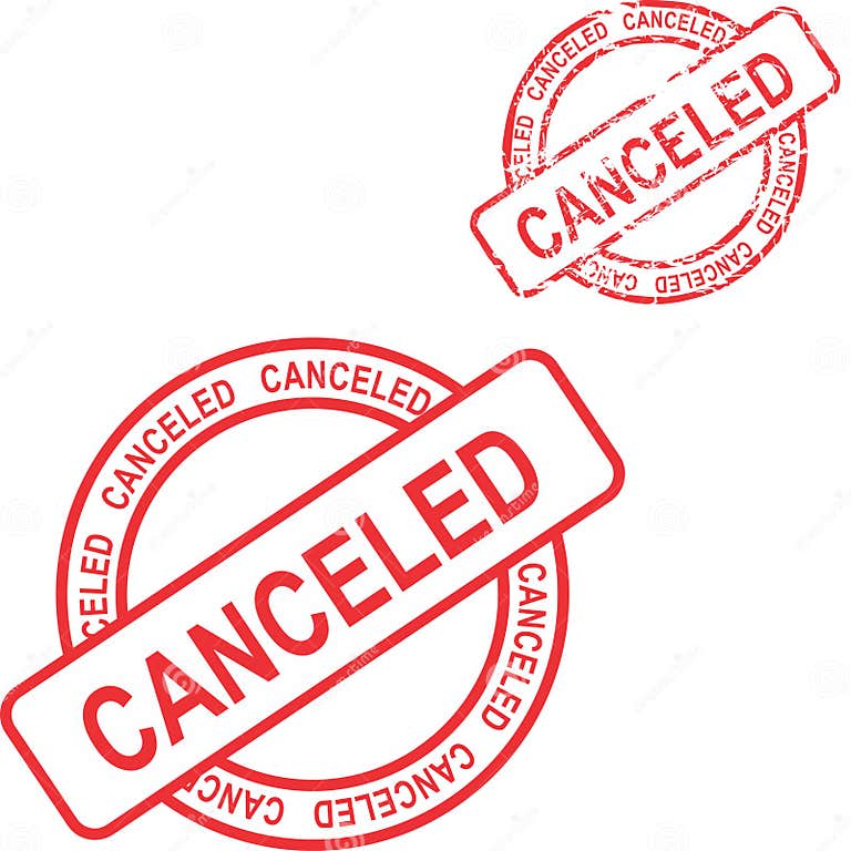 Canceled Red Stamp Sticker in Vector Format Very Easy To Edit Stock ...