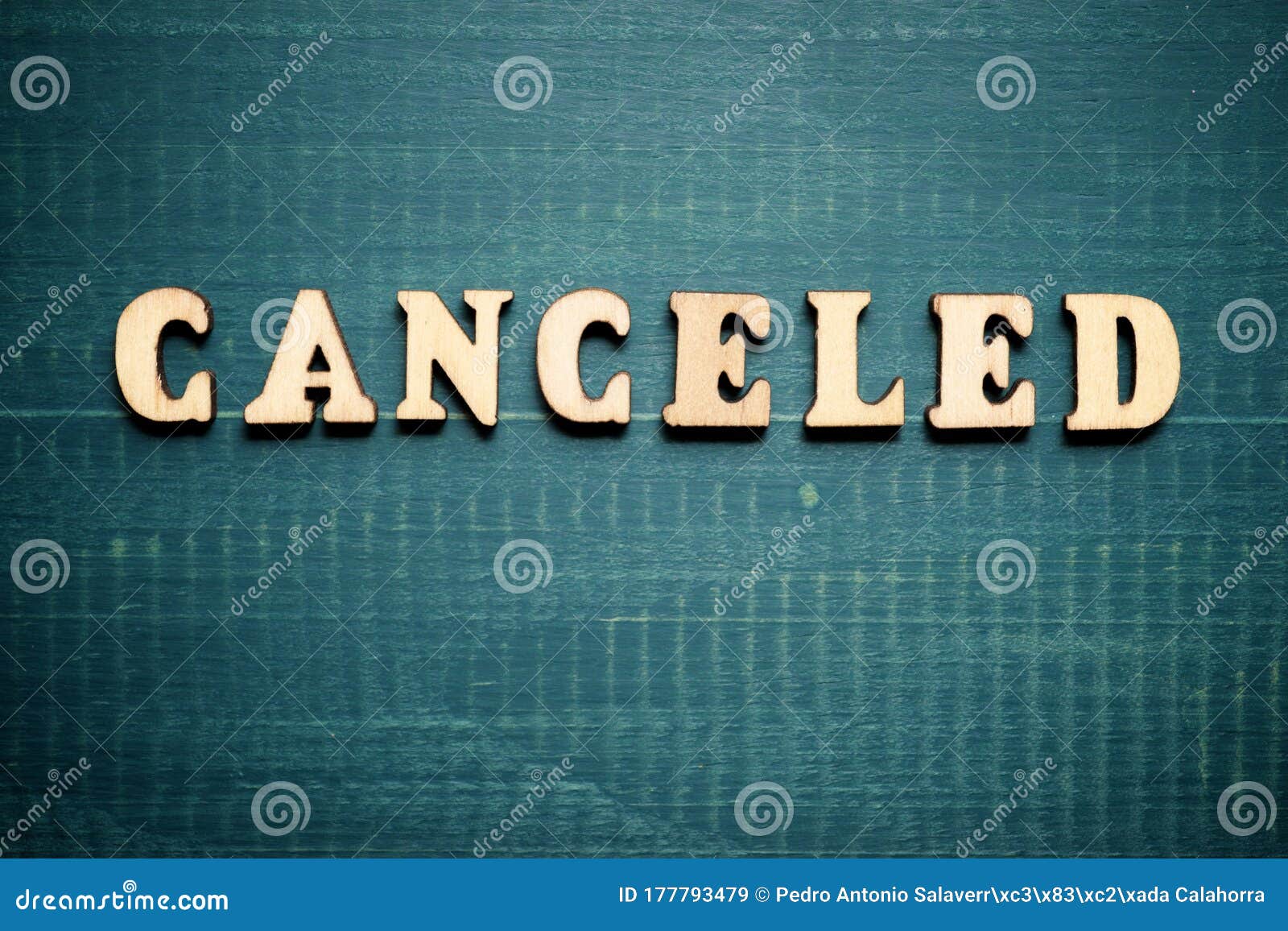 Canceled word view stock image. Image of announcement - 177793479