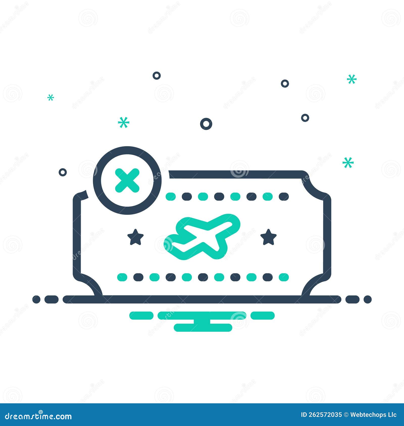 Mix Icon for Cancelled, Rejected and Flight Stock Vector - Illustration ...