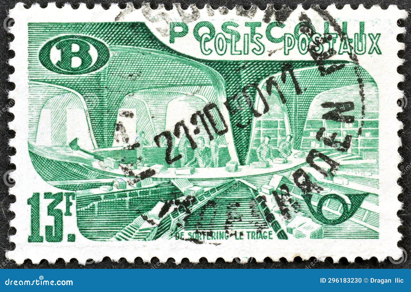 Railway Stamp: Sorting the Parcel Editorial Image - Image of antique ...