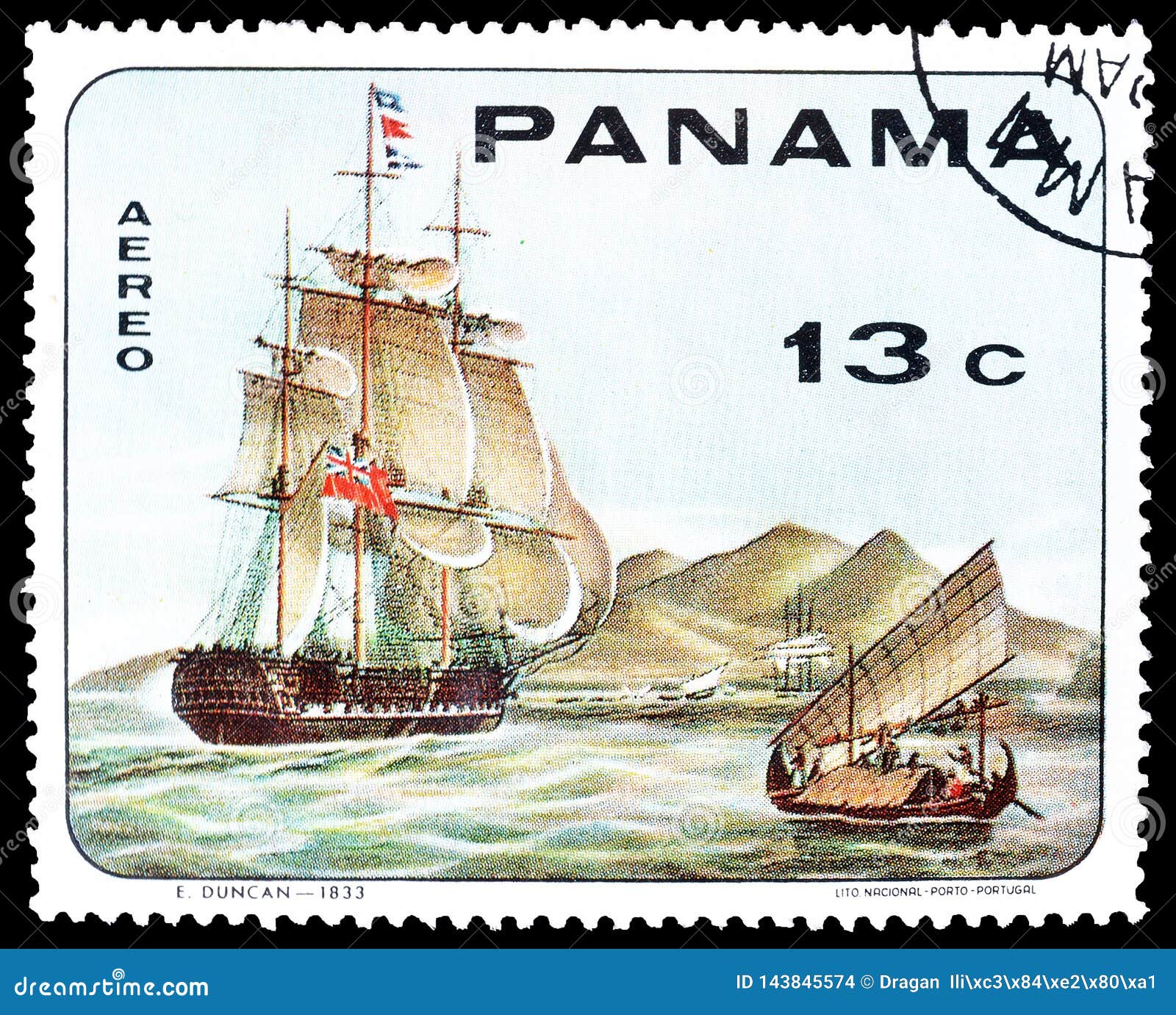 Postage Stamp Printed by Panama Editorial Stock Image - Image of ...