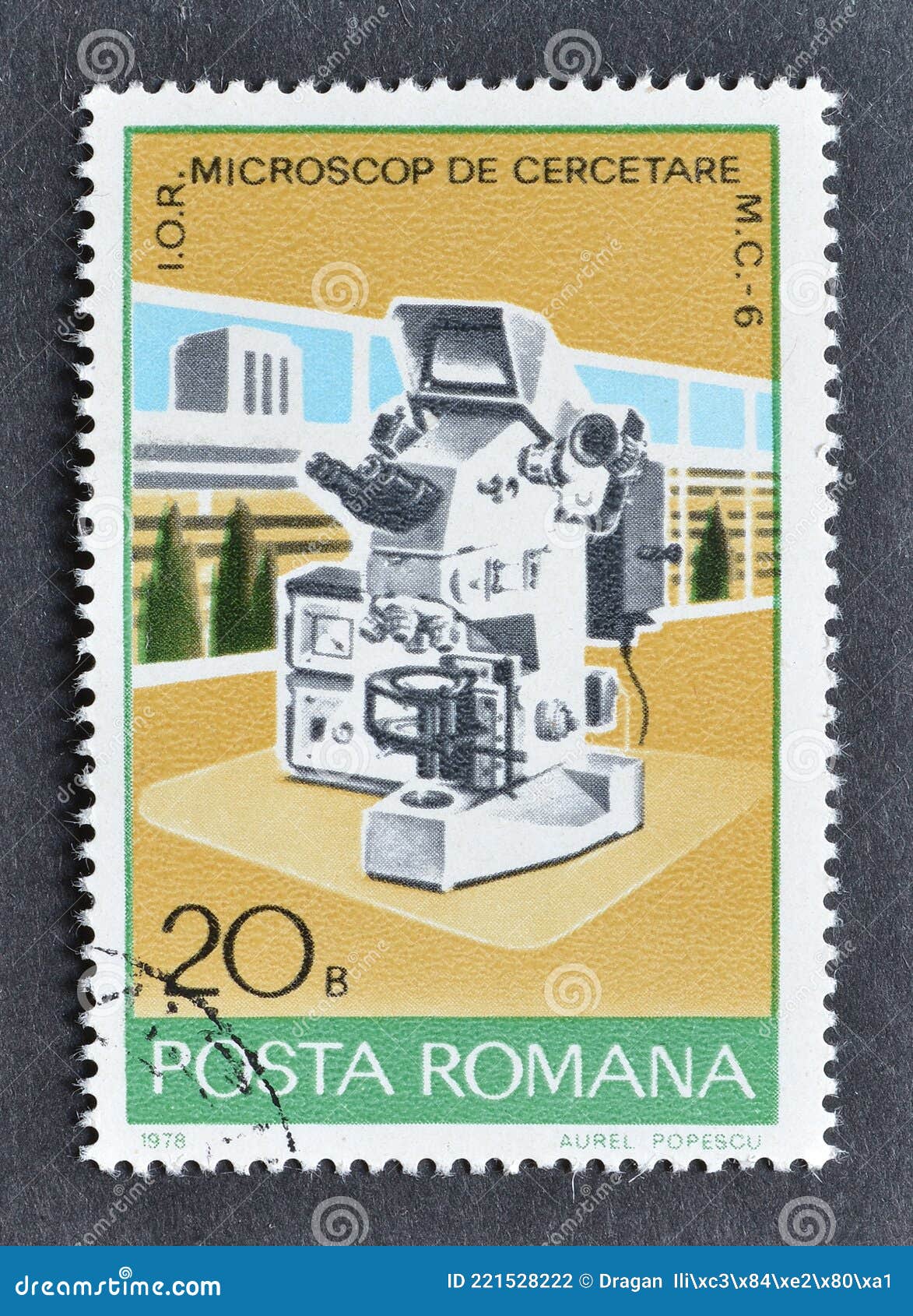 Cancelled Postage Stamp Printed by Romania, that Shows Electronic ...