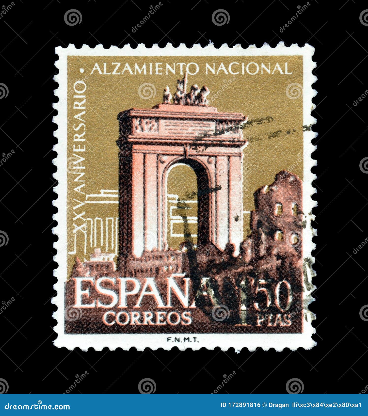Spanish Monuments On Postage Stamps Editorial Photo | CartoonDealer.com ...