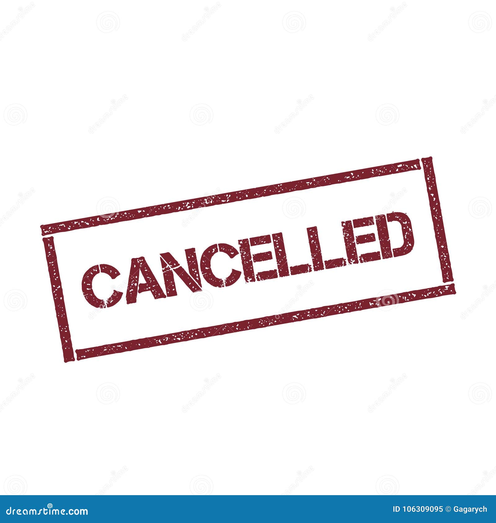 Cancelled Rectangular Stamp. Stock Vector - Illustration of rectangle ...