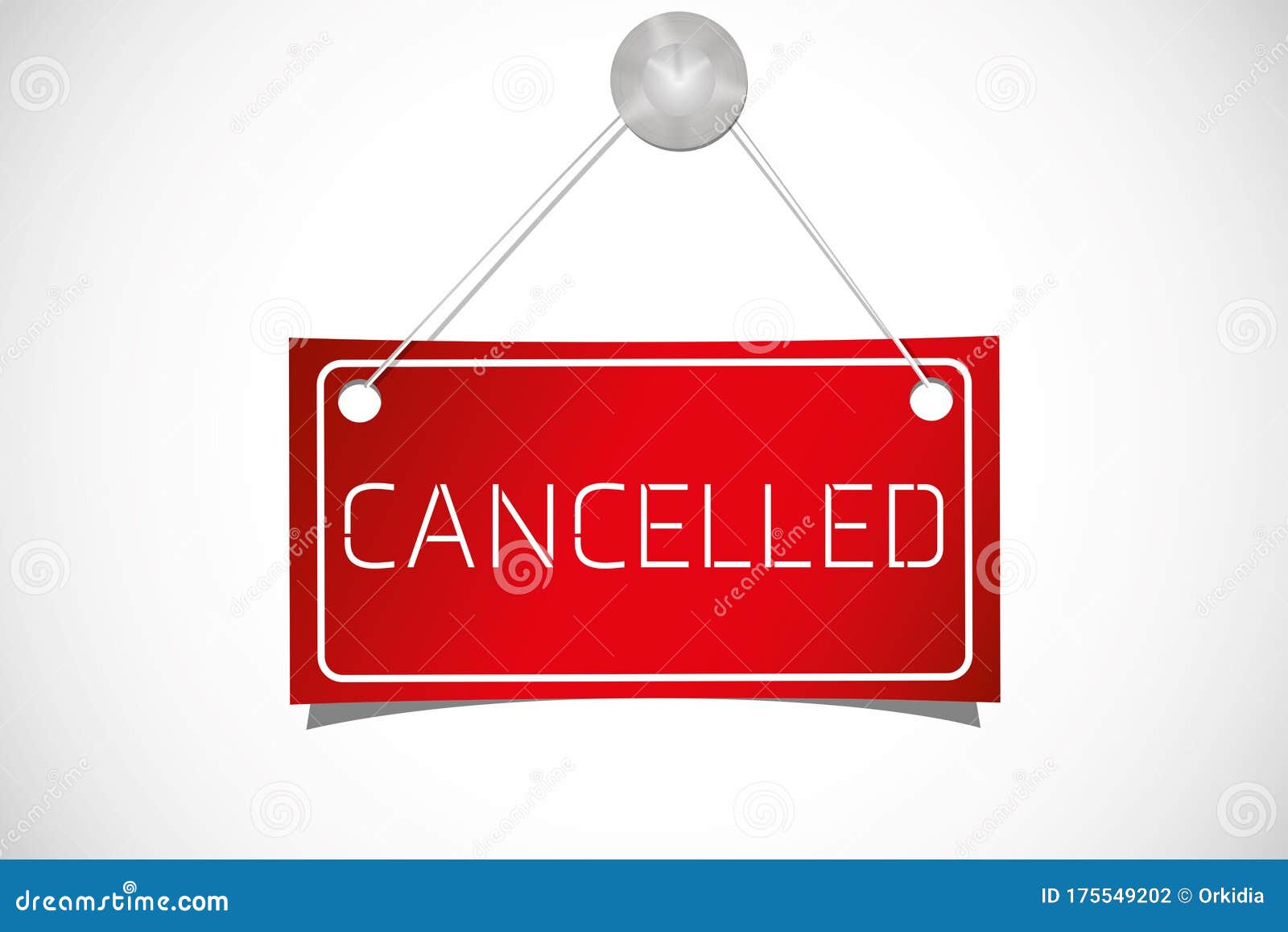 Cancelled red label stock vector. Illustration of alert - 175549202