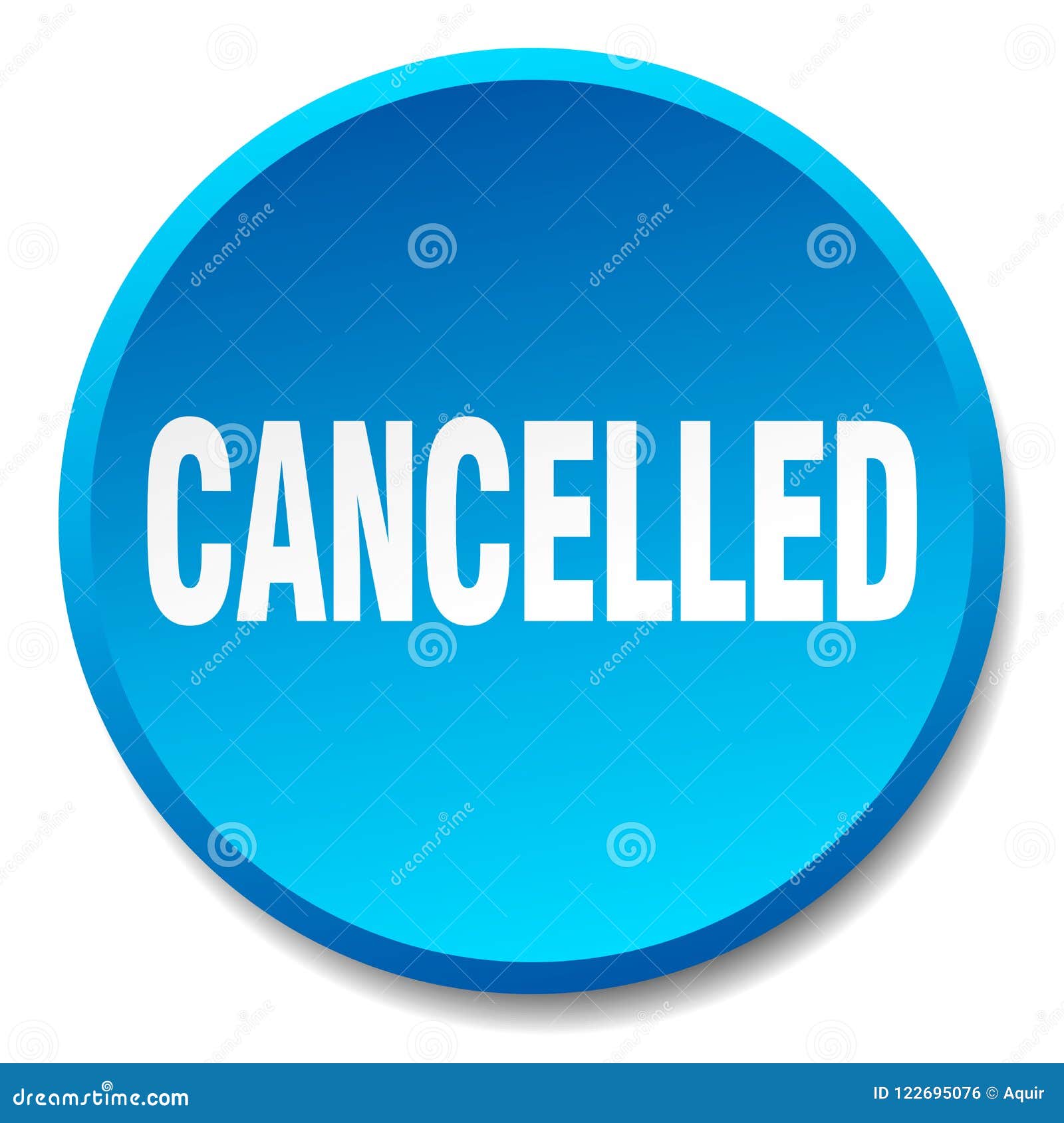 Cancelled button stock vector. Illustration of white - 122695076