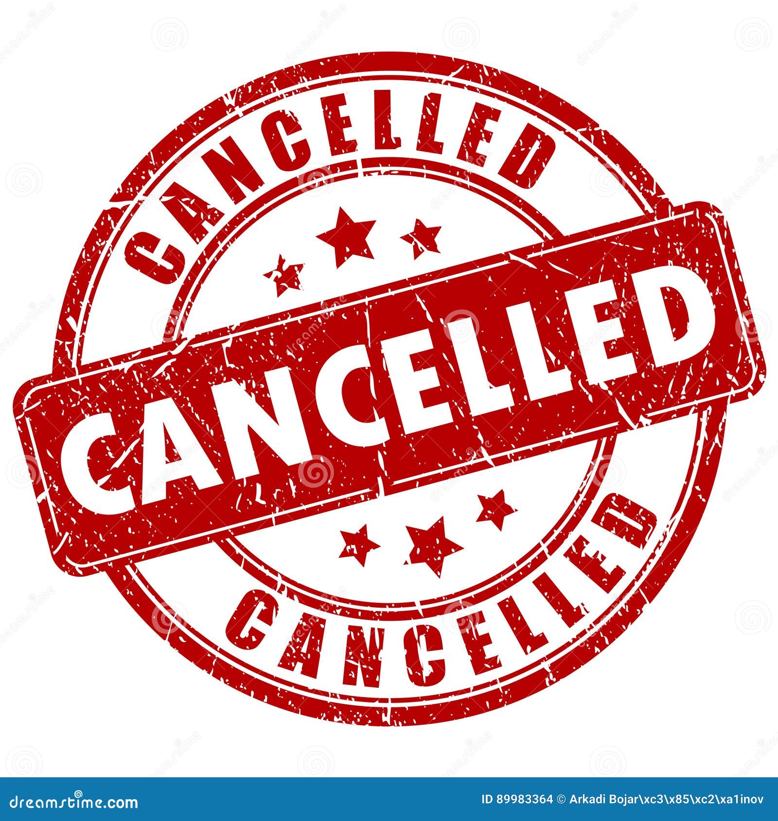 Cancelled Rubber Stamp Cartoon Vector | CartoonDealer.com #82559669