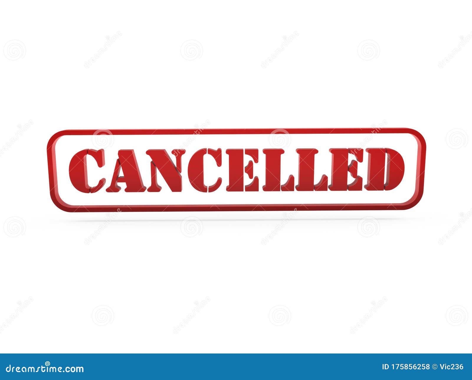 The Word Cancelled on a White Background Stock Illustration ...