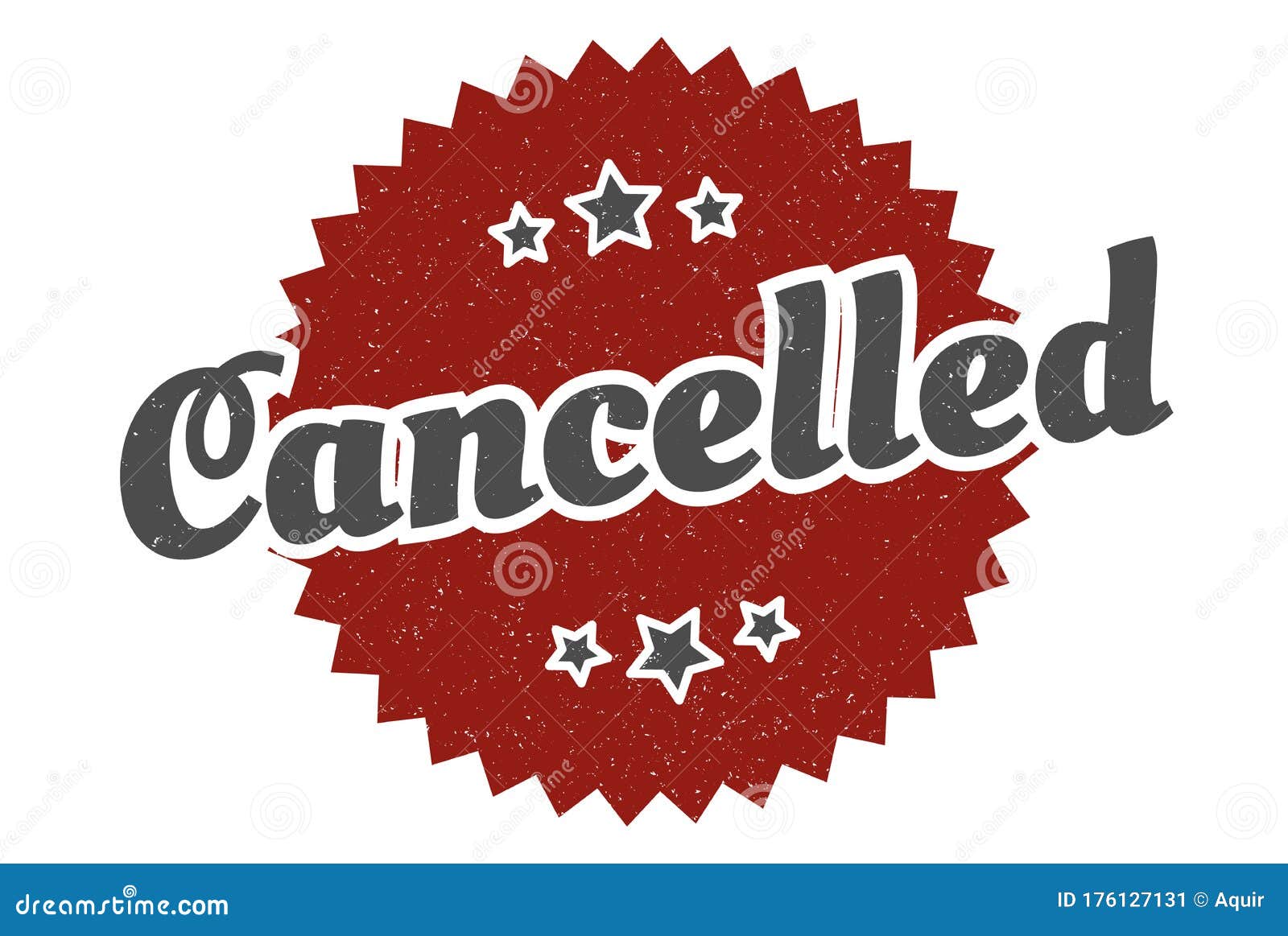 Cancelled Sign. Cancelled Vintage Retro Label Stock Vector ...