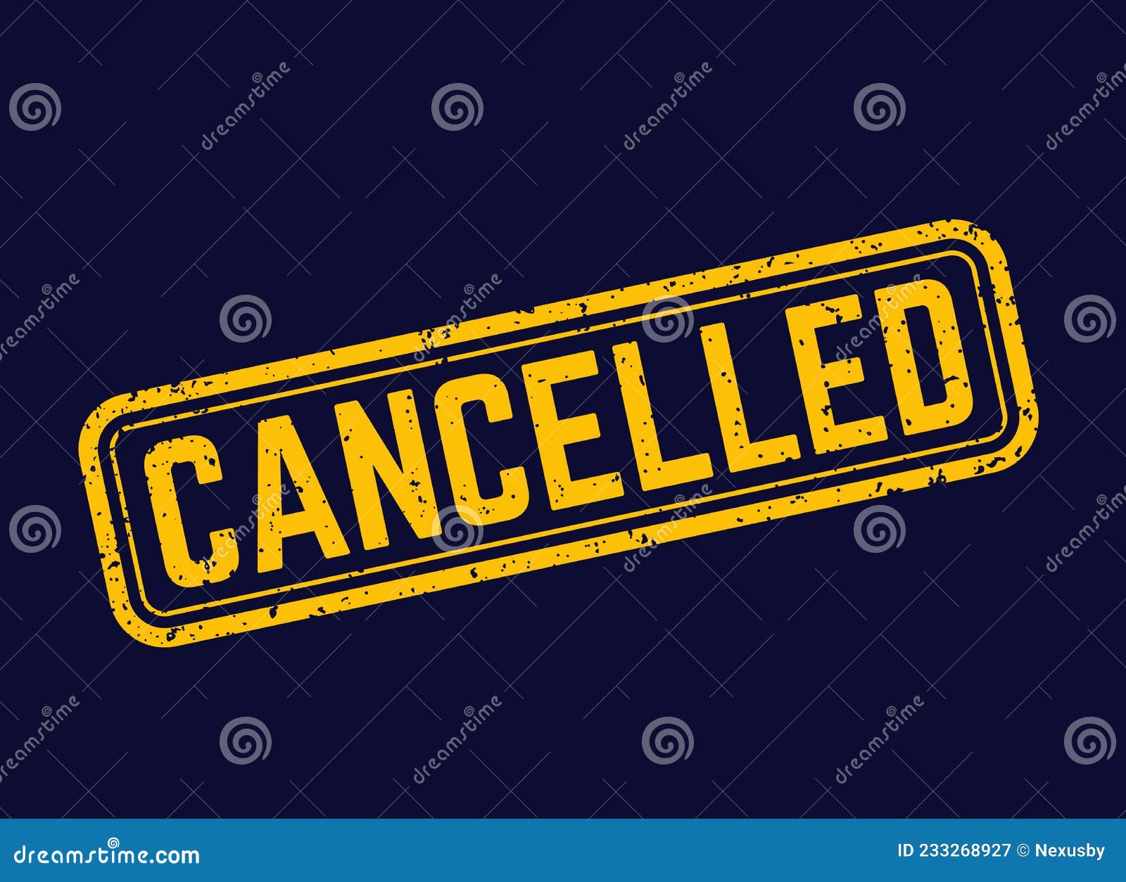 Cancelled Stamp on Dark, Vector Stock Vector - Illustration of ...