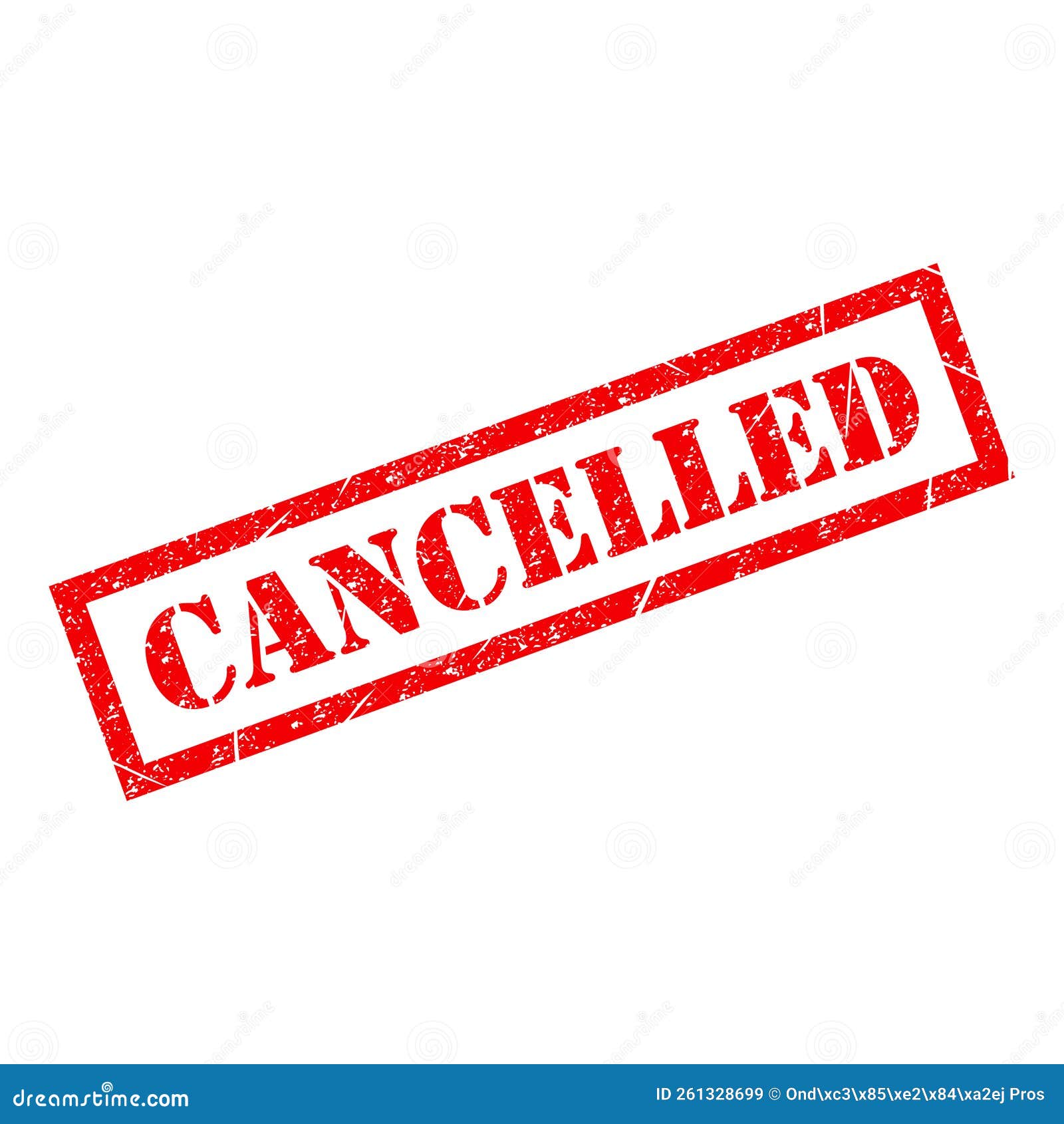 Cancelled Stamp Symbol, Label Sticker Sign Button, Text Banner Vector ...