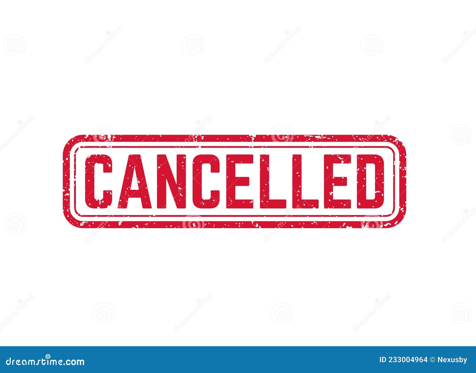 Cancelled Stamp on White, Vector Stock Vector - Illustration of ...
