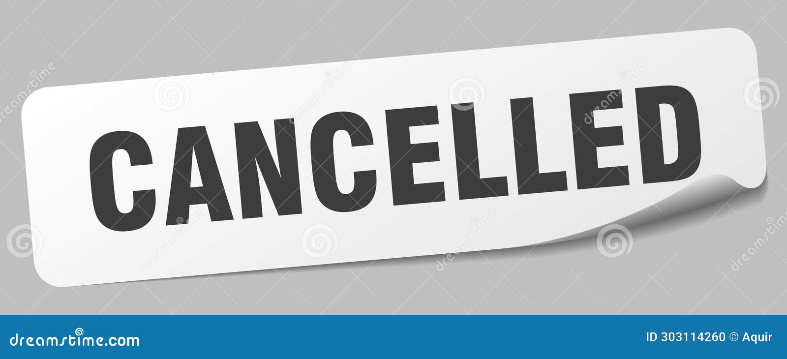 Cancelled Sticker. Cancelled Label Stock Vector - Illustration of ...